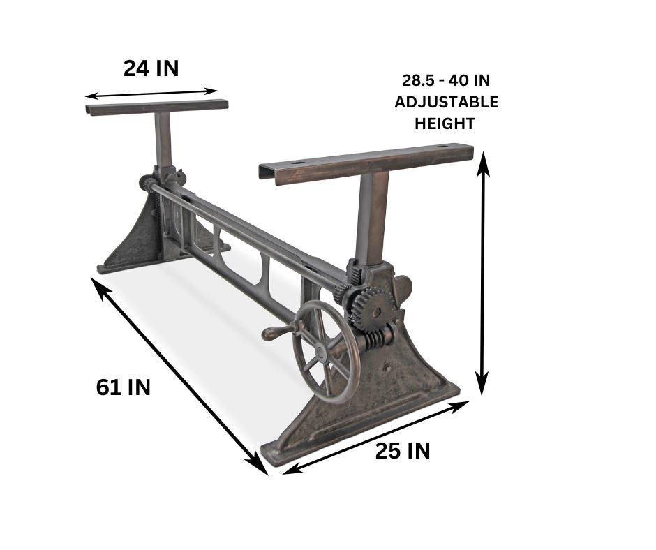 Delta Table Desk - Adjustable Height Mechanical Iron Base Only - DIY ...