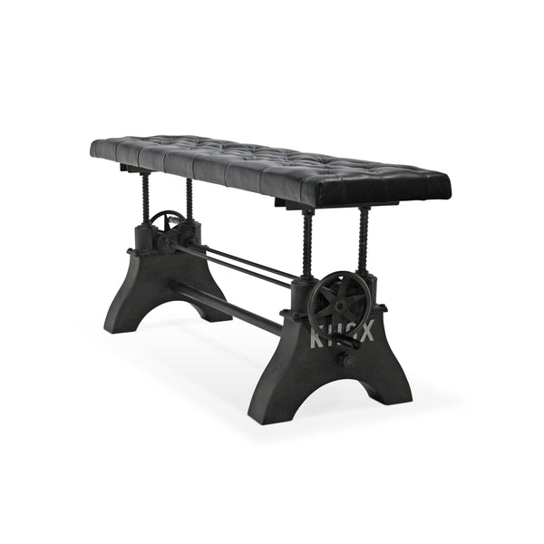 KNOX Adjustable Bench Dining to Bar Height - Steel Crank - Black ...