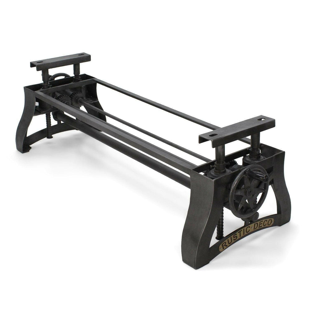 Crescent Adjustable Crank Bench Base Dining to Bar Height - Iron ...