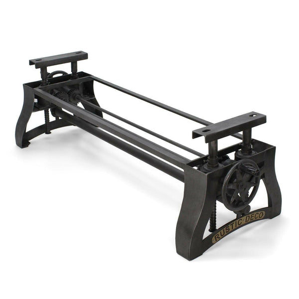 Crescent Adjustable Crank Bench Base Dining to Bar Height - Iron ...