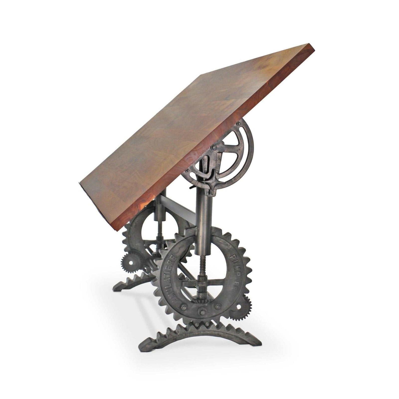 French Industrial Writing Table Drafting Desk - Sit Stand Adjustable ...