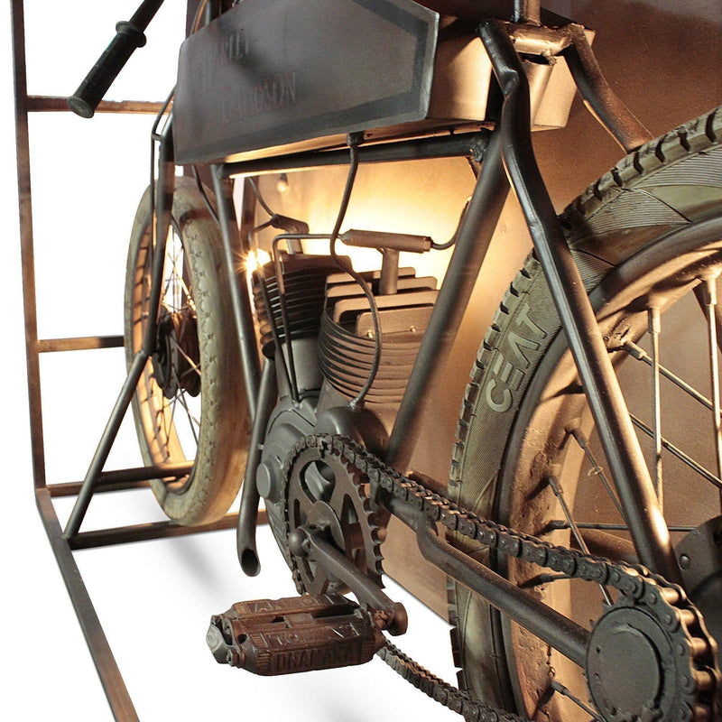 Harley Davidson Antique Motorcycle Bike Bar Pub Table - Lighted Accent ...