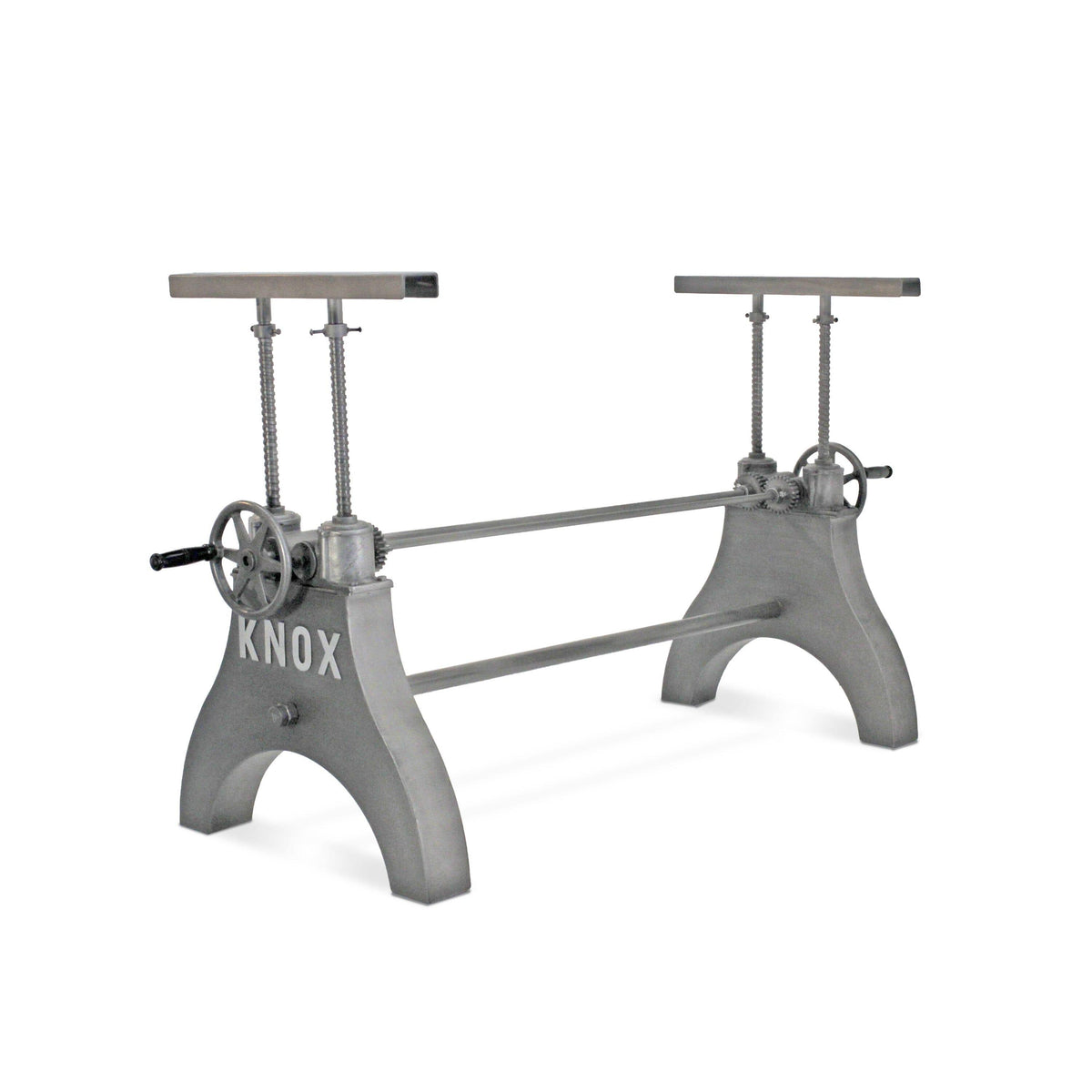 KNOX Adjustable Height Industrial Crank Dining Table Base Desk - Steel ...