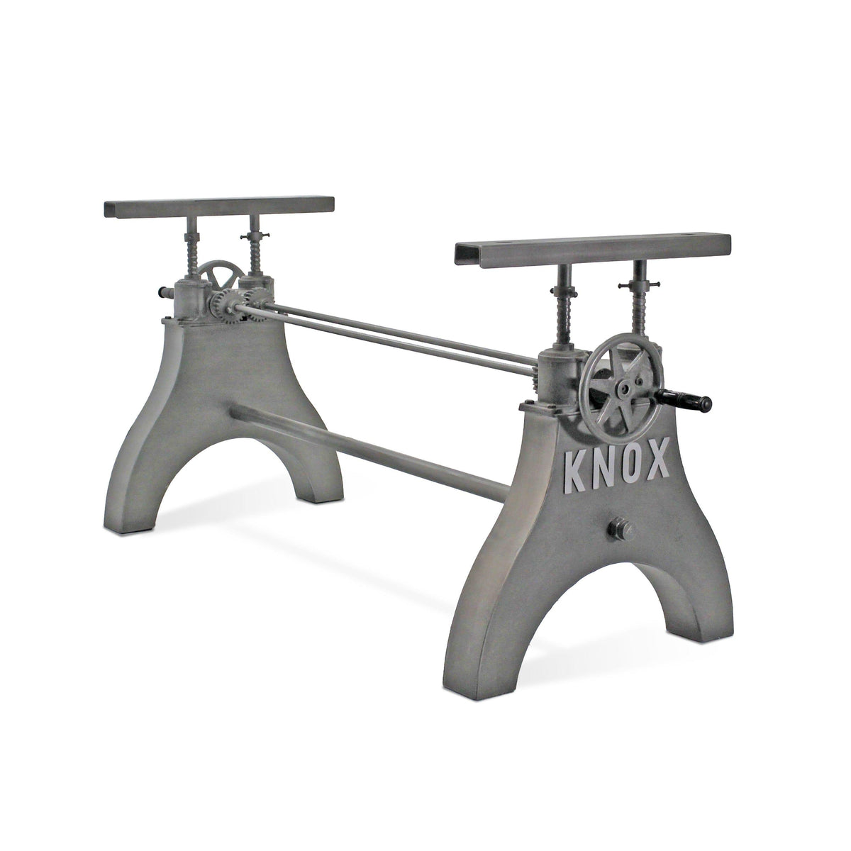 KNOX Adjustable Height Industrial Crank Dining Table Base Desk - Steel ...