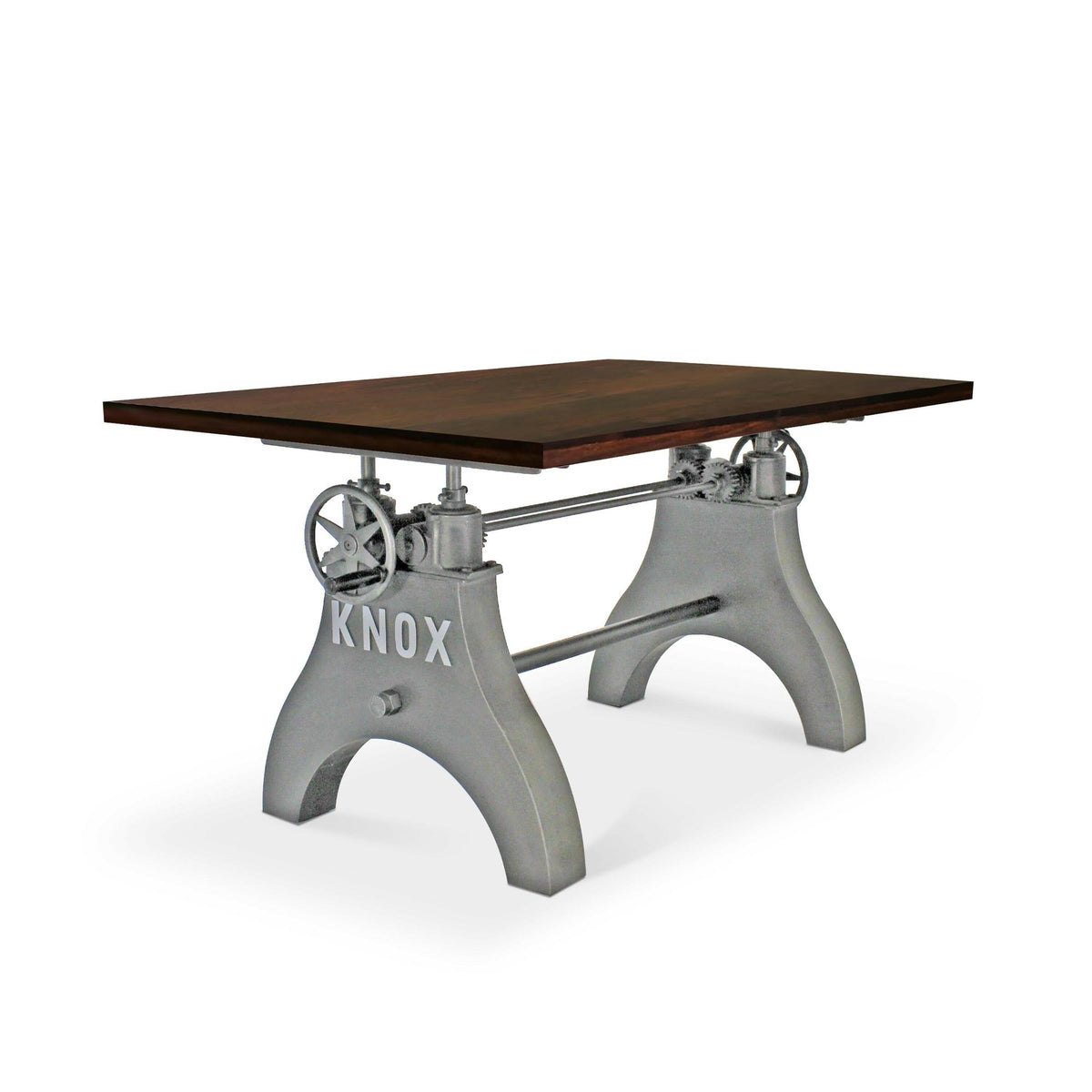 KNOX Adjustable Writing Table Desk - Adjustable Cast Iron - Walnut Top ...