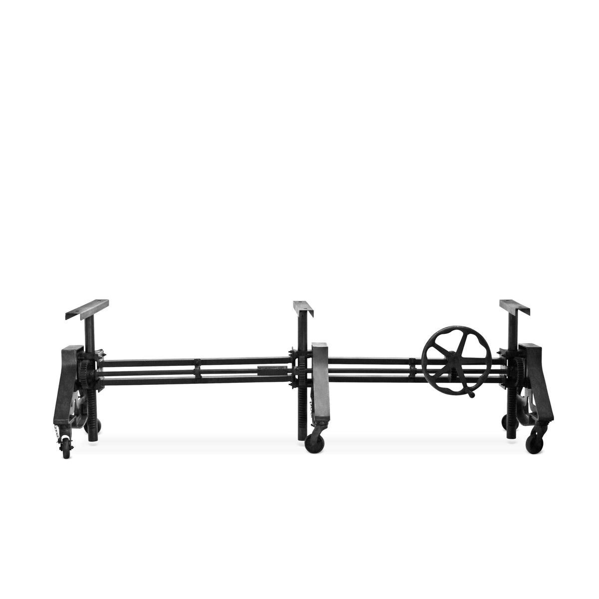 Otis Steel Communal Table Base - Adjustable Height - Iron Base- Casters ...